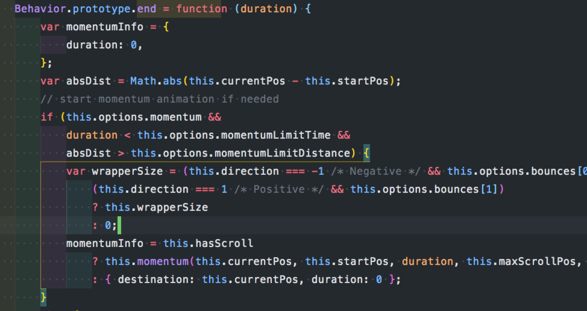 苹果机，快速滚动一段距离，然后手在屏幕顿一下（此时滚动会停止），把手拿开，滚动会重新出现 · Issue #1056 · ustbhuangyi/better-scroll · GitHub