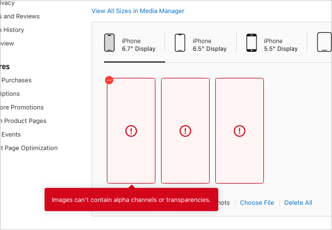 Screenshots contain alpha and don't work for App Store Connect · Issue #302 · AvdLee ...