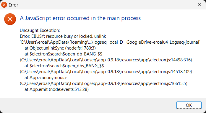 Cant Launch Logseq After A Crash Blue Screen · Issue 10267 · Logseqlogseq · Github 