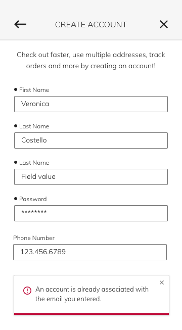 [bug]: If registered user tries to create account with email already in ...
