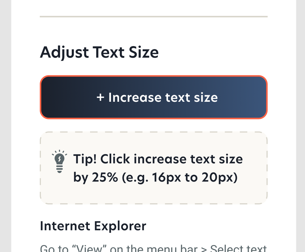 Accessibility Features - Increase font size · Issue #52 · yalla-coop/cost-of-living-support · GitHub