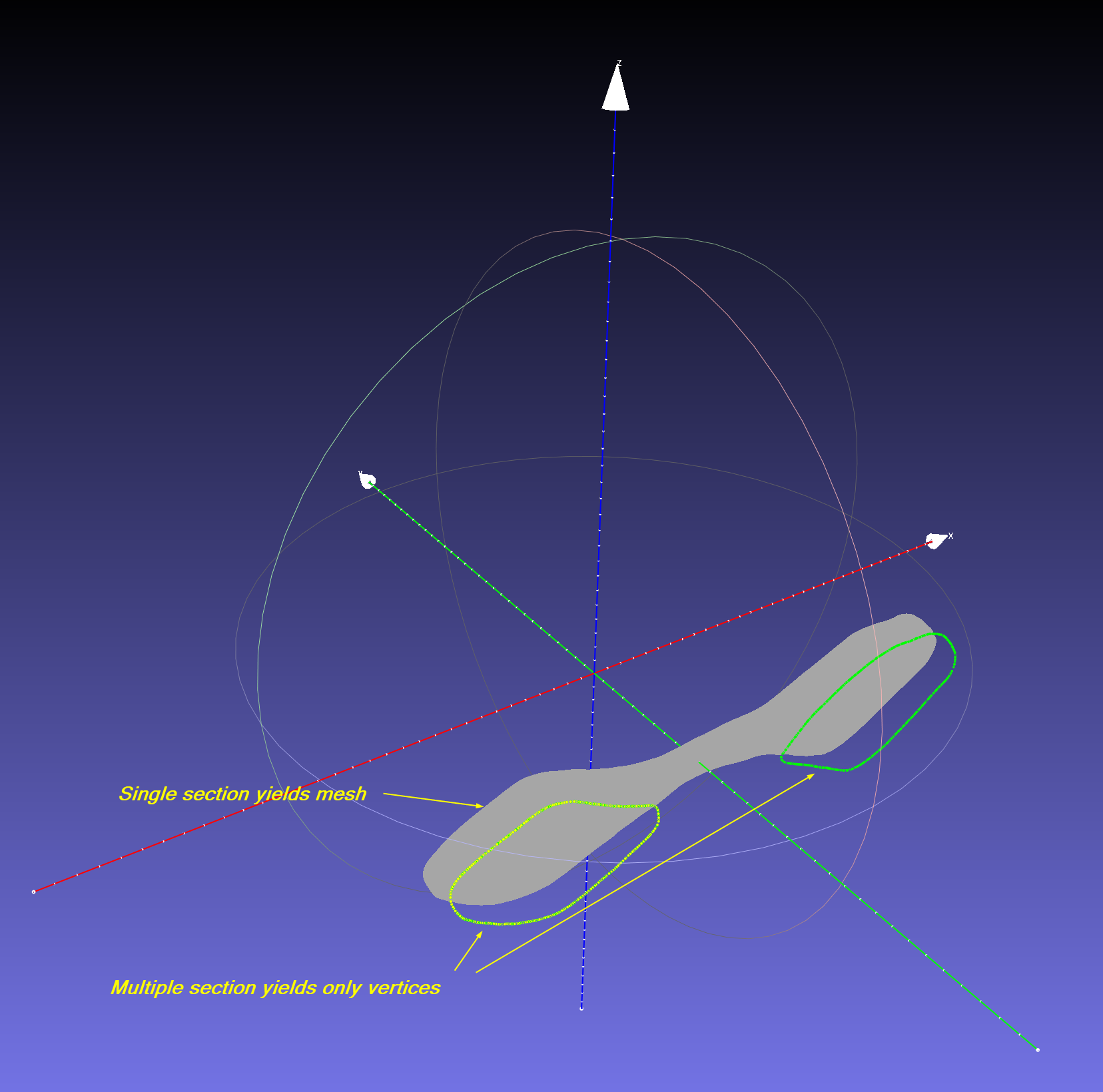 Generate Polyline From Planar Section Results With More Than One Polyline Have No Sectionsurface