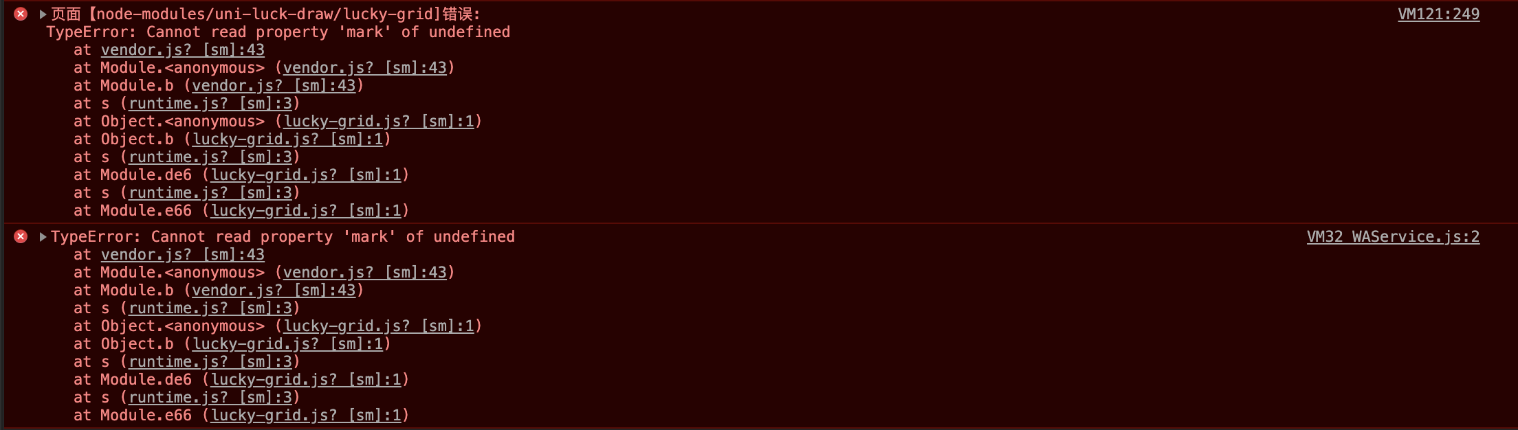 Cannot read property 'mark' of undefined · Issue #121 · buuing/lucky-canvas · GitHub