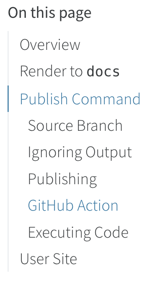 Fix Section Headings In Github Pages Publish Docs · Issue 4519 · Quarto Devquarto Cli · Github