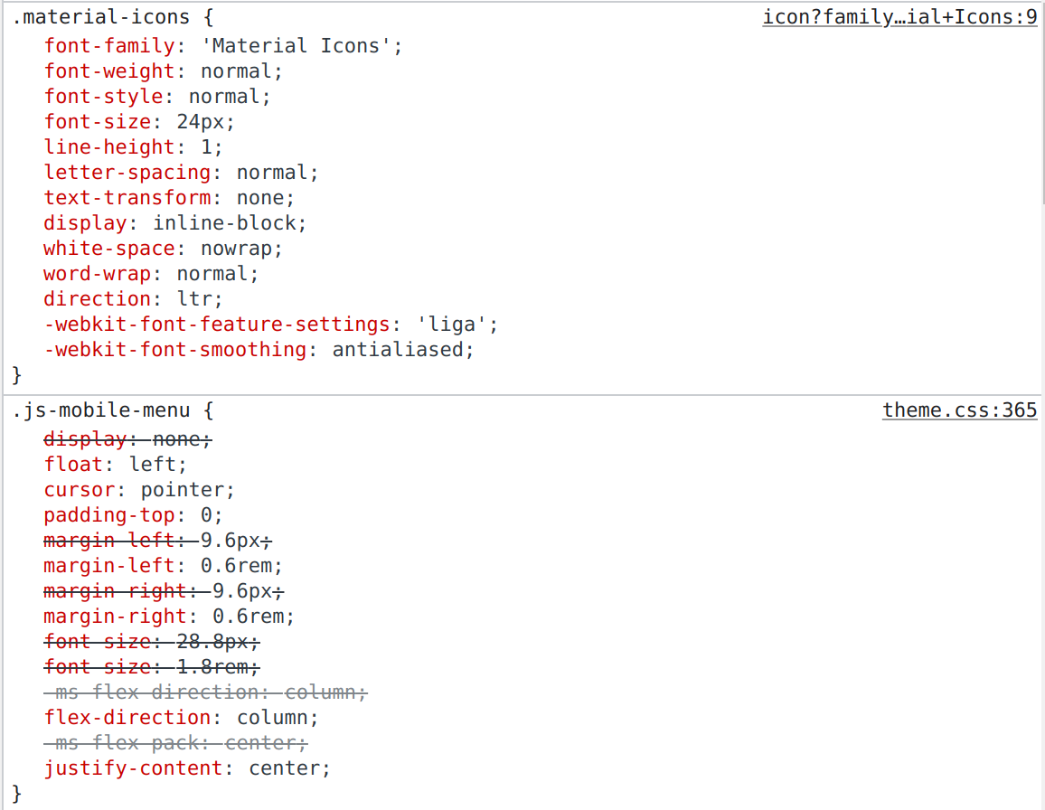 Increase CSS specificity for js-mobile-menu · Issue #27805 · PrestaShop/PrestaShop · GitHub