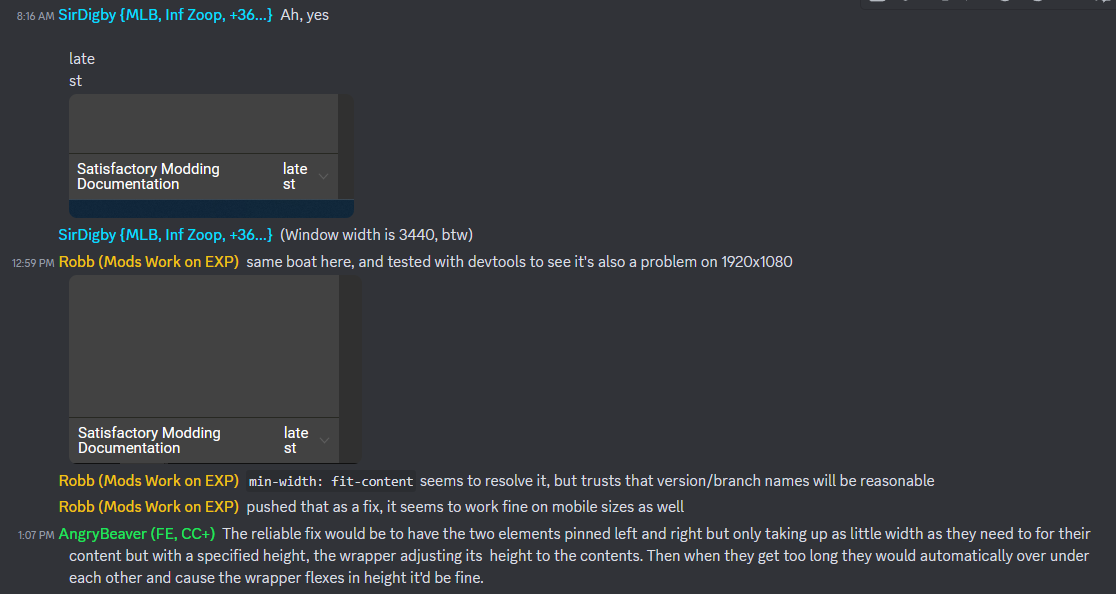 Better CSS for version picker scaling · Issue #244 · satisfactorymodding/Documentation · GitHub