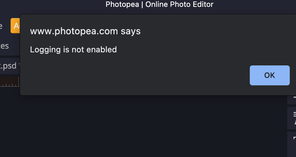 Logging Is Not Enabled · Issue 5761 · Photopeaphotopea · Github