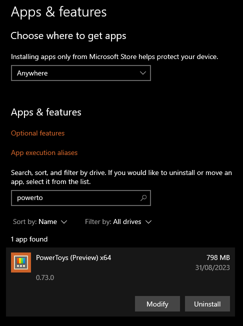v69.1 won't allow upgrading or uninstall · Issue #28661 · microsoft/PowerToys · GitHub
