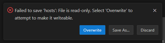 [Bug] Hosts editor cant edit when the file is readonly · Issue #29409 ...