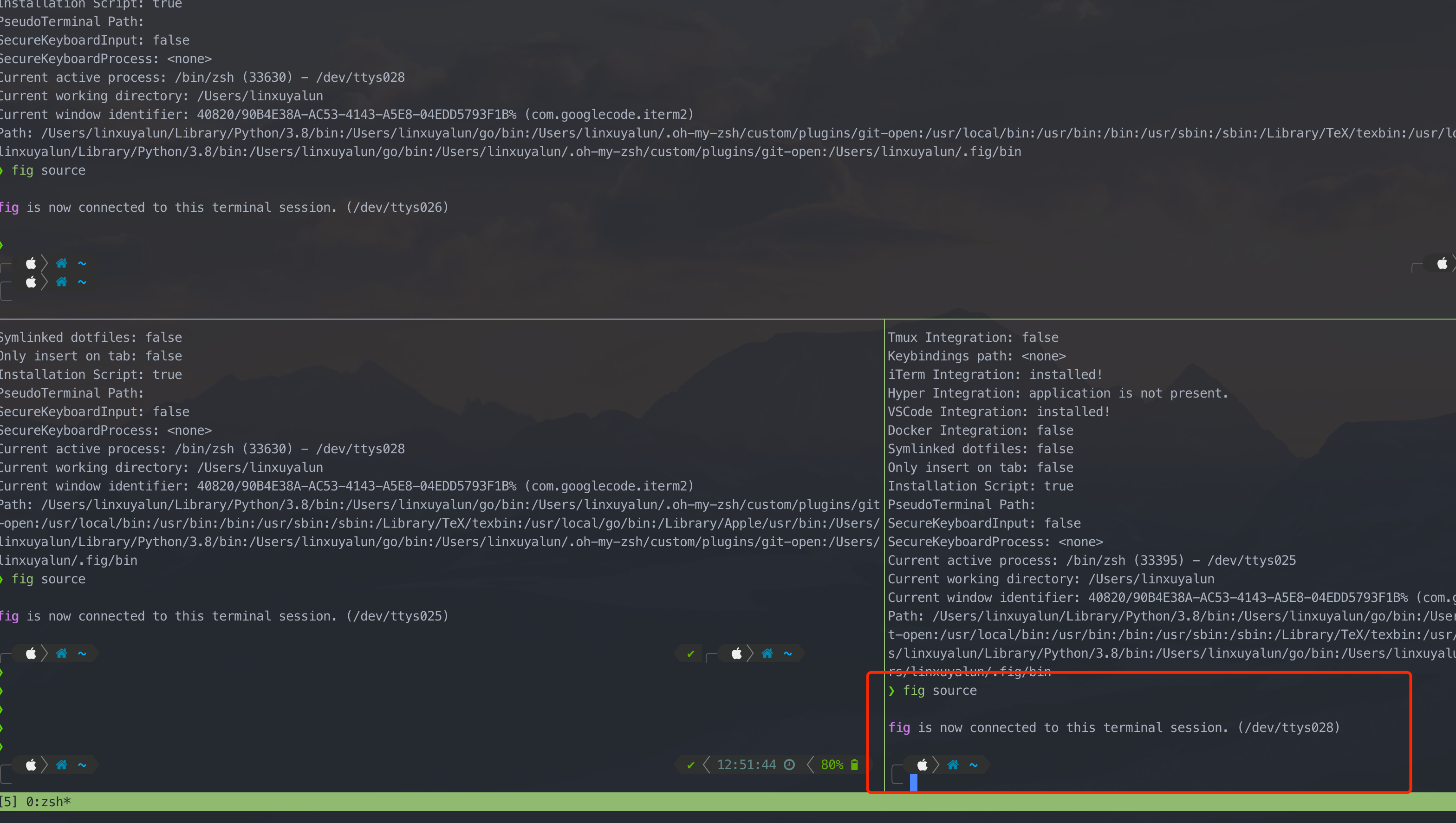 Autocomplete not in the chosen tmux session · Issue #605 · withfig/fig · GitHub