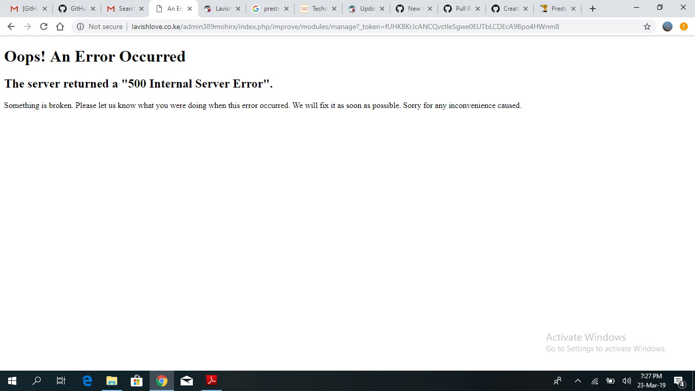 Prestashop 1.7.5.1 module tab not working · Issue #13026 · PrestaShop/PrestaShop · GitHub