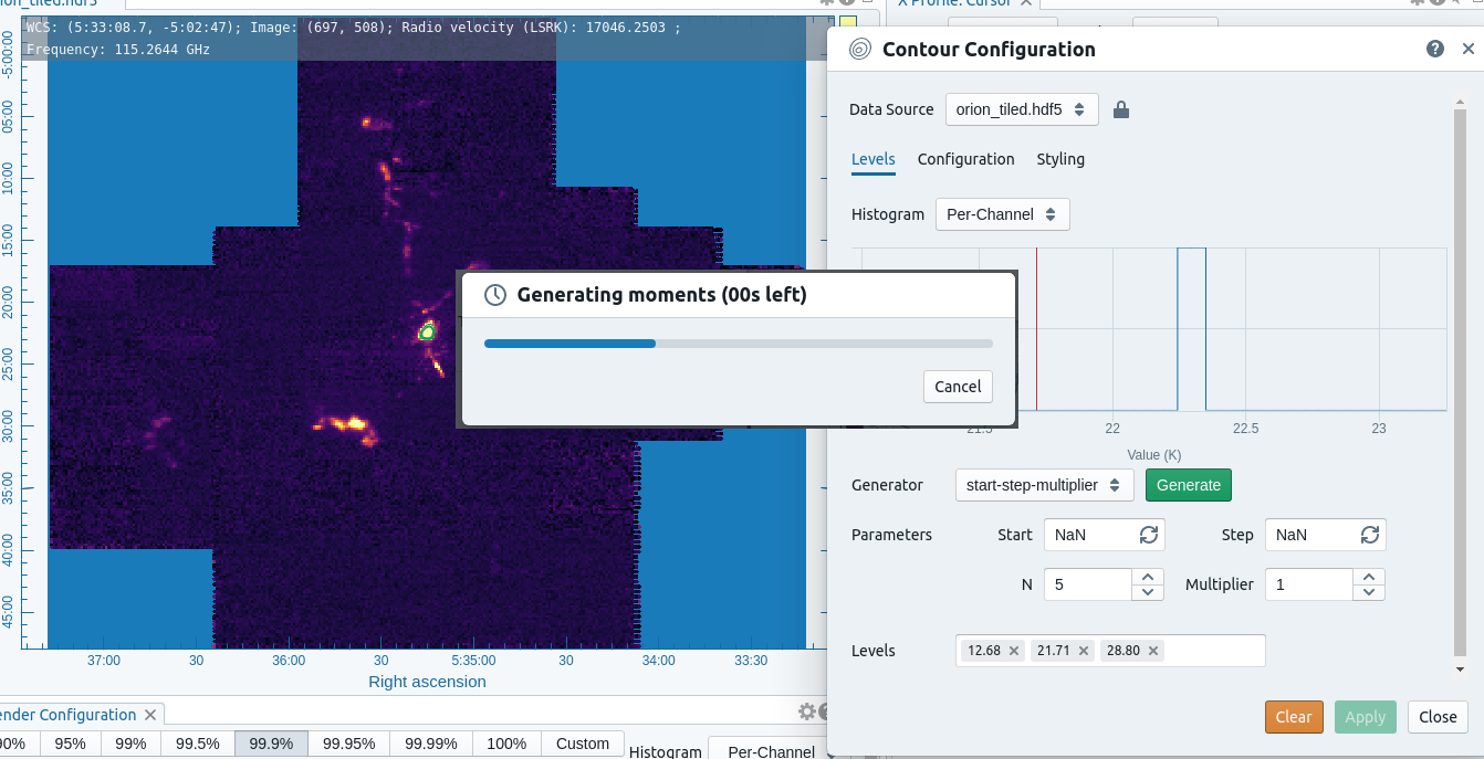 Display loading bar when large number of tiles need to be loaded into memory before contours are ...