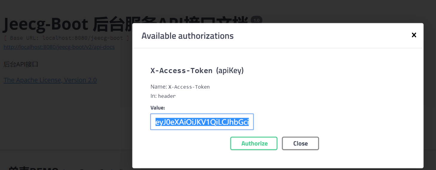 后台Swagger Authorize后，访问接口还是报token失效 · Issue #1052 · jeecgboot/JeecgBoot · GitHub