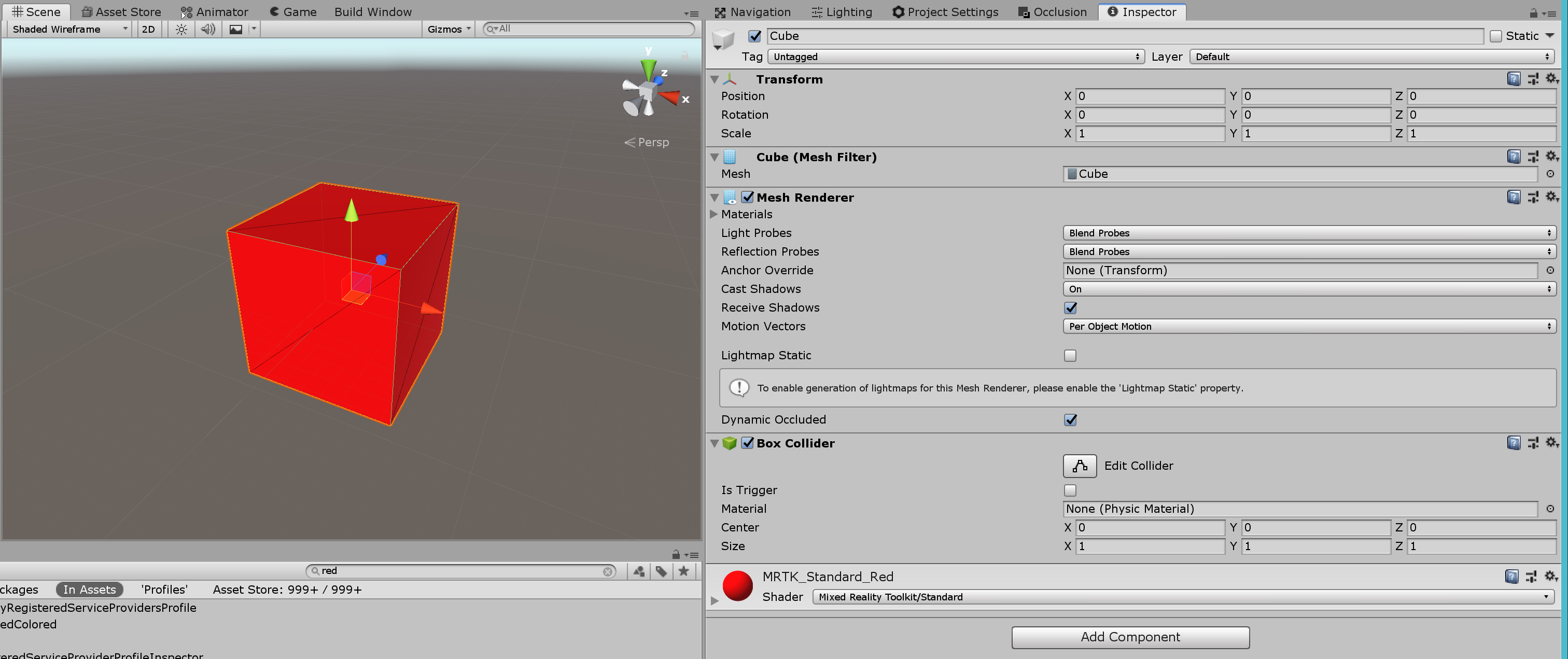 Wireframe shows up in wrong position with Standard Shader · Issue #6726 ...