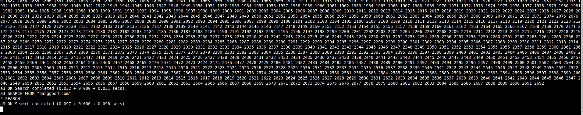 I Am Not Able To Search Server Returns All Messages But While Searching From Results In 0