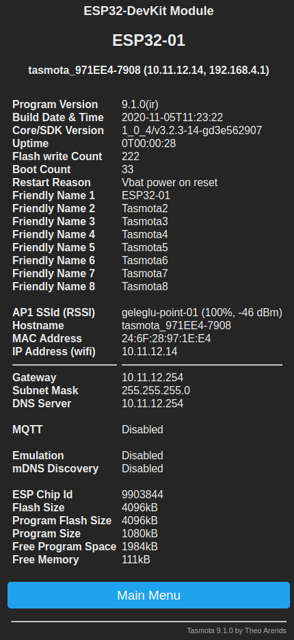 ESP32, Guru Meditation Error, rebooting · Issue #9419 · arendst/Tasmota · GitHub