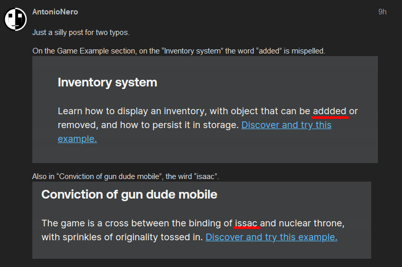🇬🇧/🇺🇸 Report a typo/misspelling/inconsistent name (English) · Issue #927 · 4ian/GDevelop · GitHub