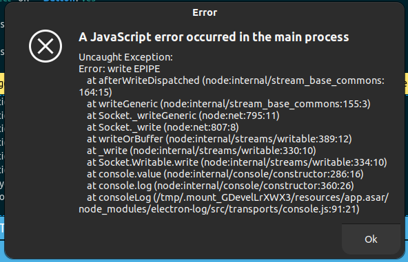 Occasional JavaScript EPIPE error on Linux · Issue #4873 · 4ian/GDevelop · GitHub