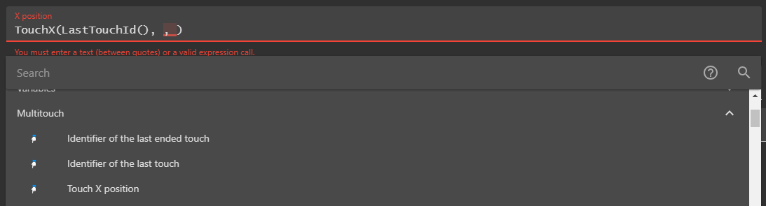 Multitouch default expression incorrect to the syntax checker · Issue #1533 · 4ian/GDevelop · GitHub