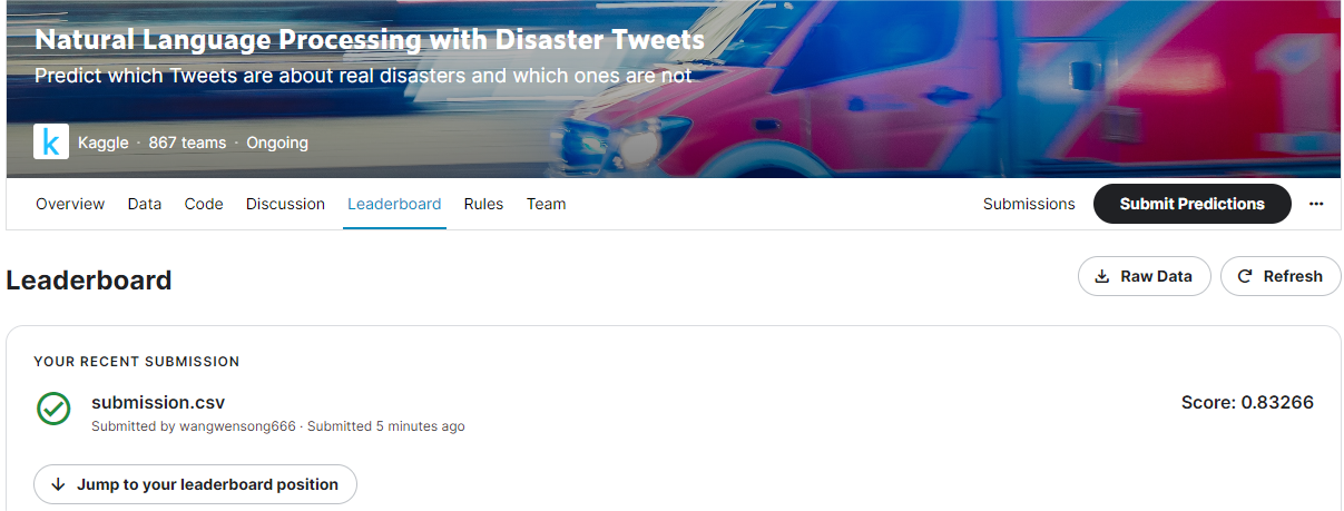 GitHub - kingglory/Natural-Language-Processing-with-Disaster-Tweets: kaggle比赛，推特舆情分析