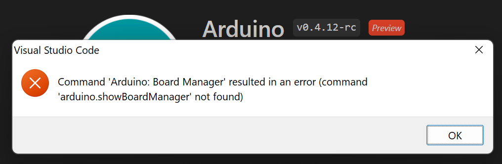 v0.4.12-rc - command not found · Issue #1499 · microsoft/vscode-arduino · GitHub