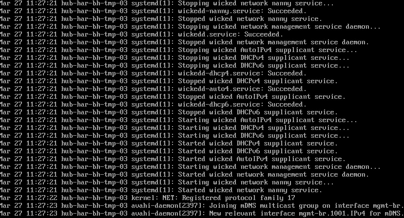 [BUG] - Need to restart wickedd.service in order for network to come up ...