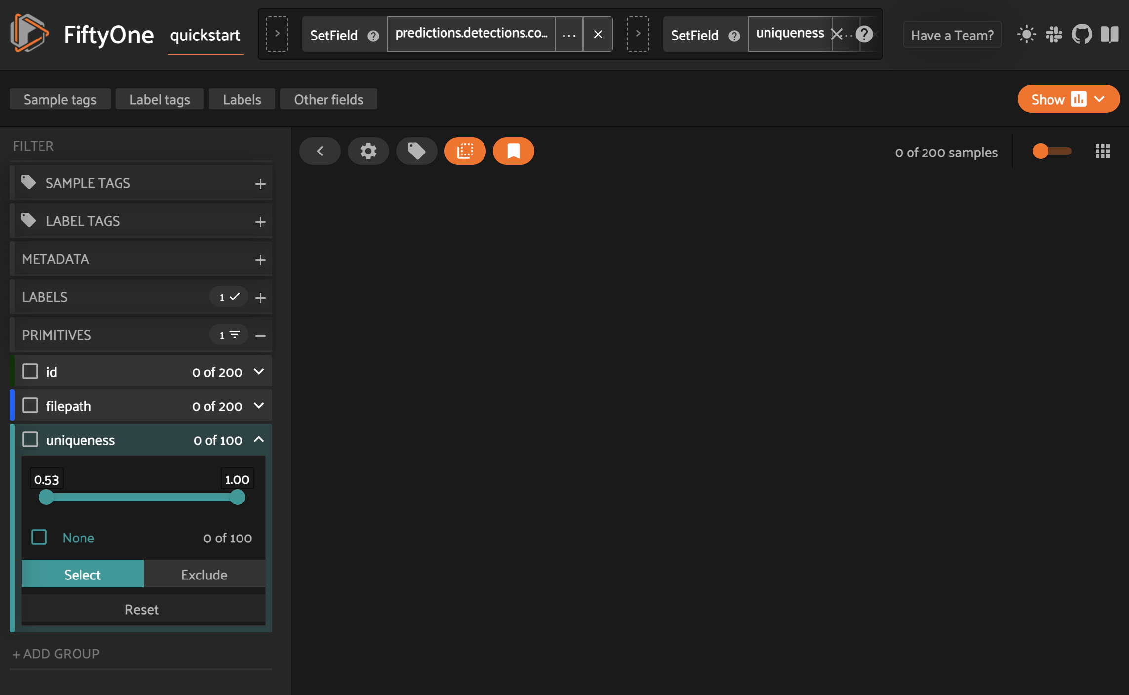 [BUG] Fix None filter for numeric fields · Issue #2399 · voxel51/fiftyone · GitHub