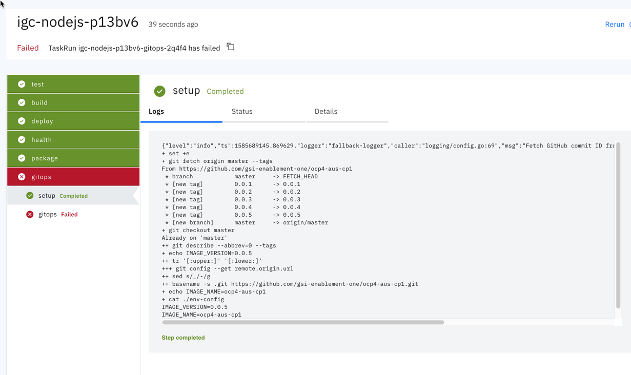 Pipeline Task Error Health TASK - Code Pattern React · Issue #239 · cloud-native-toolkit ...