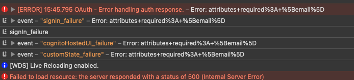 Social Login Required Attributes Error · Issue 7240 · Aws Amplifyamplify Js · Github