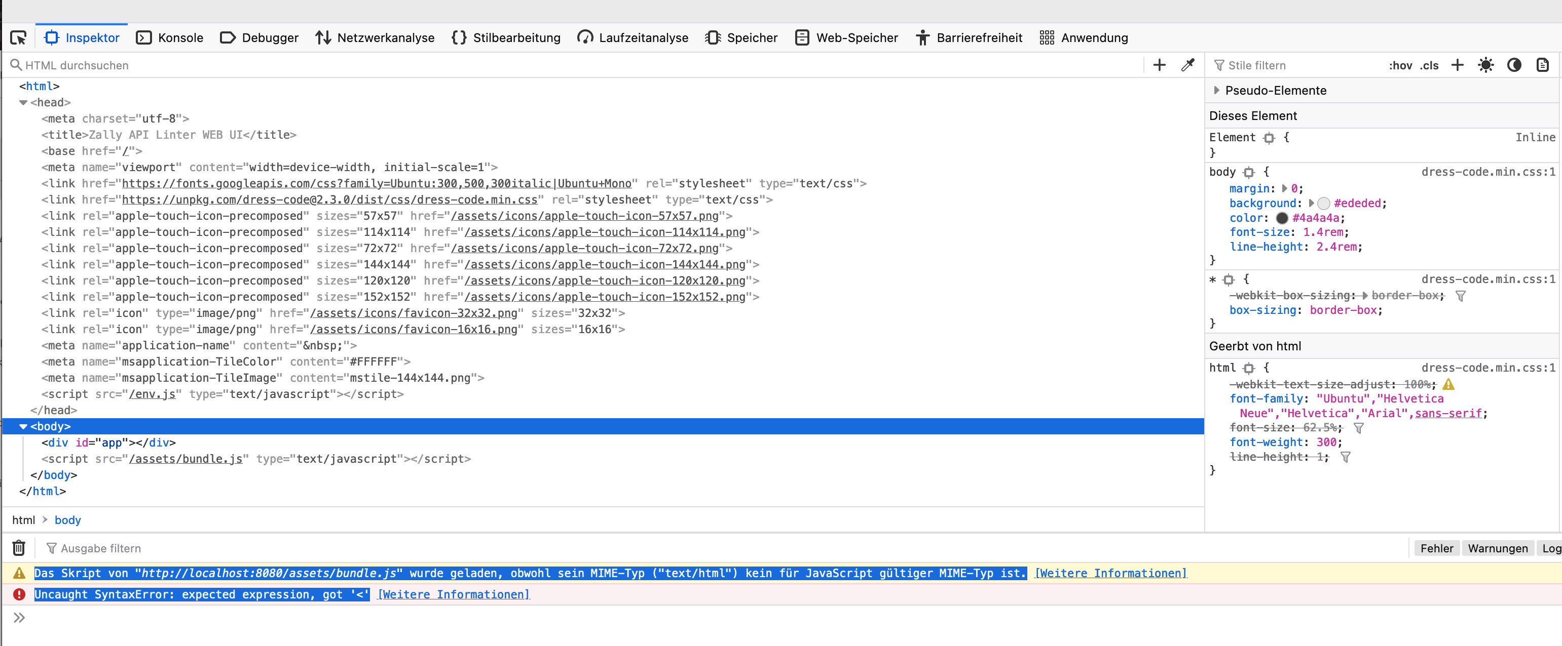 WebUI not working after fresh build · Issue #1322 · zalando/zally · GitHub