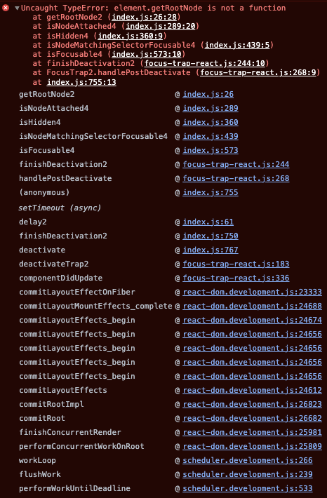 Typeerror Cannot Read Properties Of Undefined Reading Contains · Issue 905 · Focus Trap 