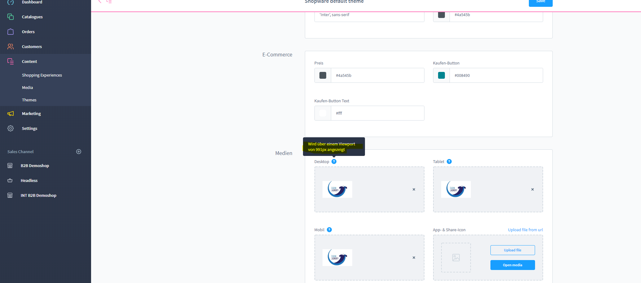 NEXT-8102 - Some text elements in Admin are displayed in English, although German is available ...