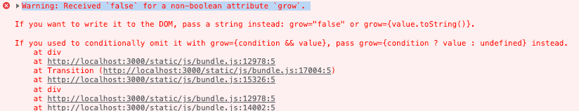 Warning: Received false for a non-boolean attribute grow. · Issue #900 · mantinedev/mantine · GitHub