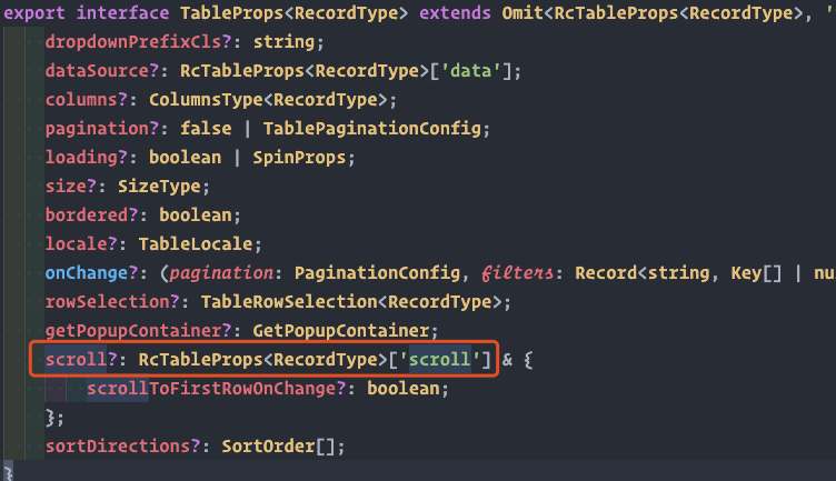 Antd4.0 table组件文档关于scroll属性的定义与依赖的rc-table中的定义不一致 · Issue #21008 · ant-design/ant-design · GitHub