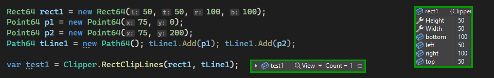 Rect64 and RectClipLines Misbehaving · Issue #410 · AngusJohnson/Clipper2 · GitHub