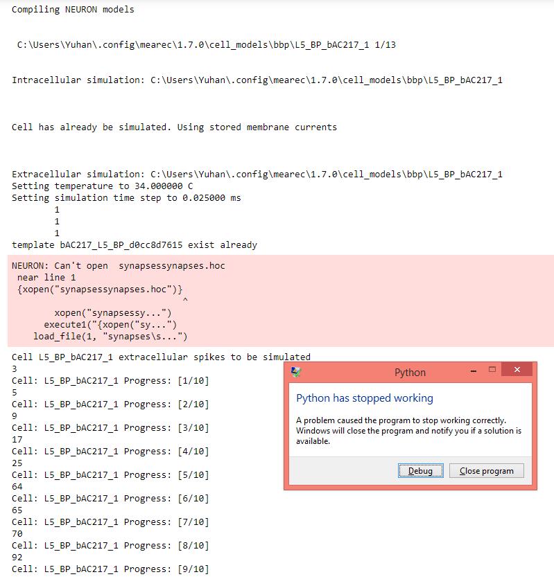 Template Generation Error for Extracellular simulation · Issue #88 · SpikeInterface/MEArec · GitHub