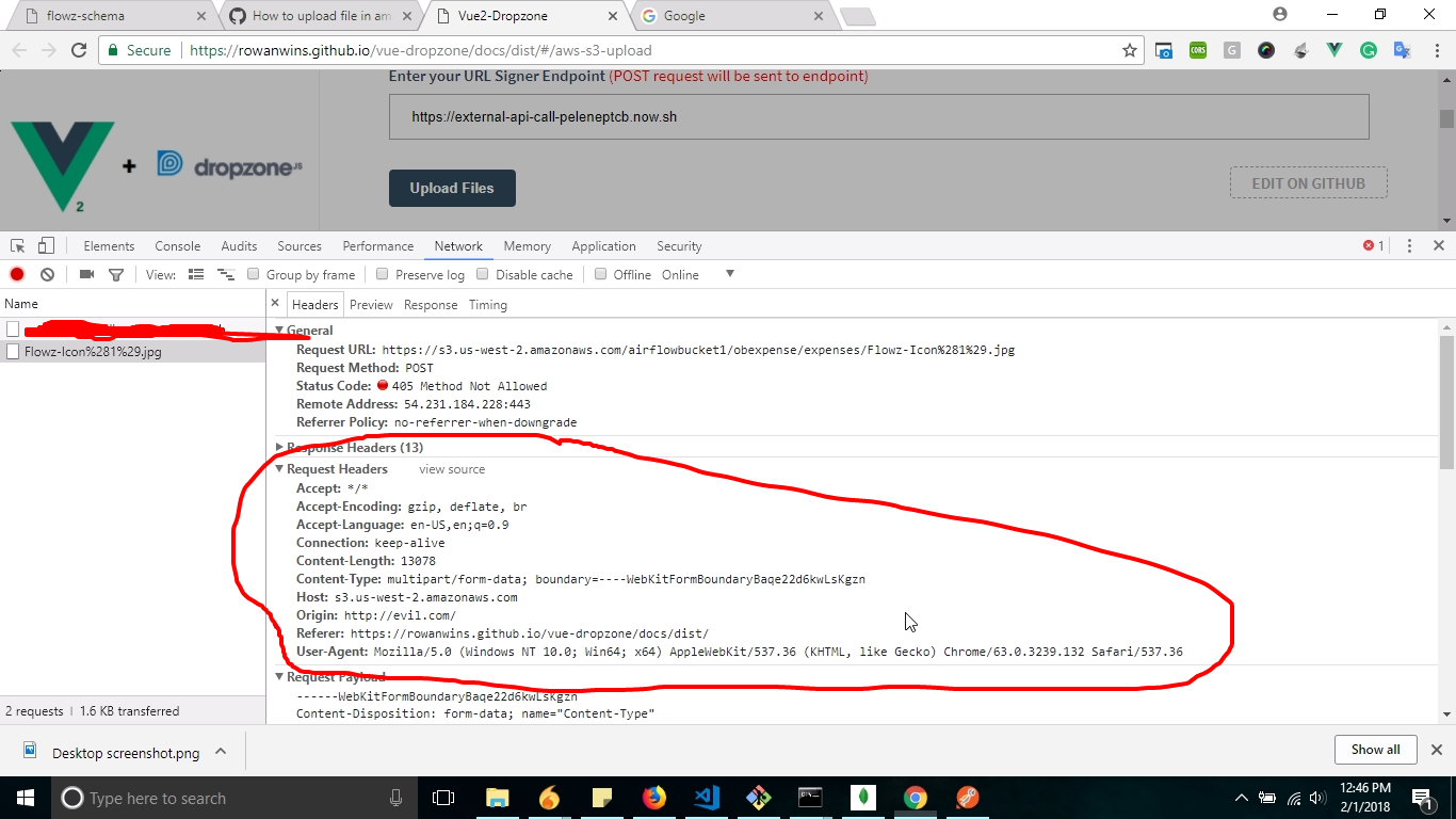 How to upload file in amazon s3? · Issue #287 · rowanwins/vue-dropzone · GitHub