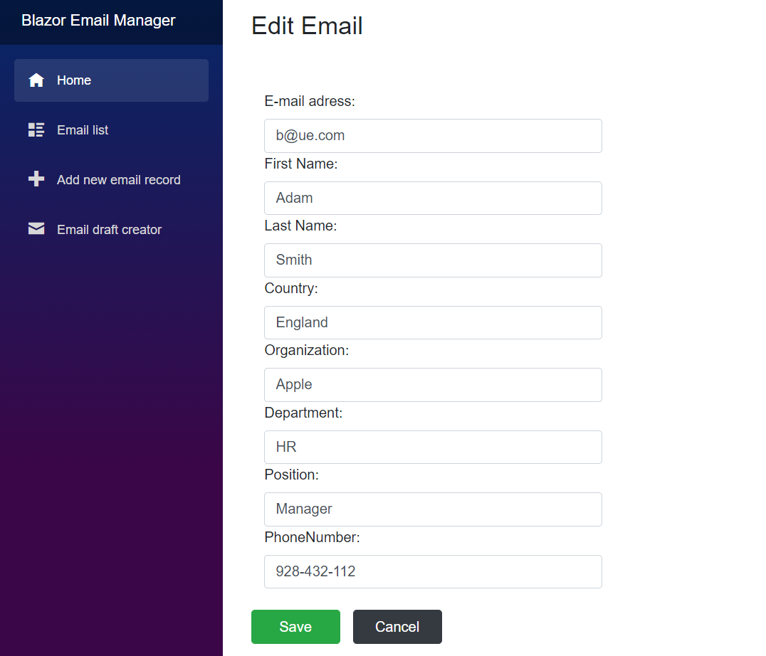 GitHub - PatrykTurczynowski/Blazor-Email-Manager