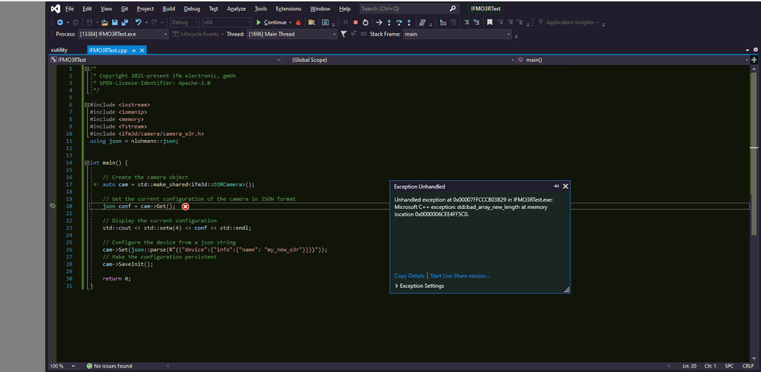 Cannot connect to O3R Camera using ifm3d library · Issue #331 · ifm/ifm3d · GitHub