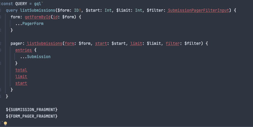 GraphQL, how to type frontend gql`` ? · ohmyform ohmyform · Discussion ...