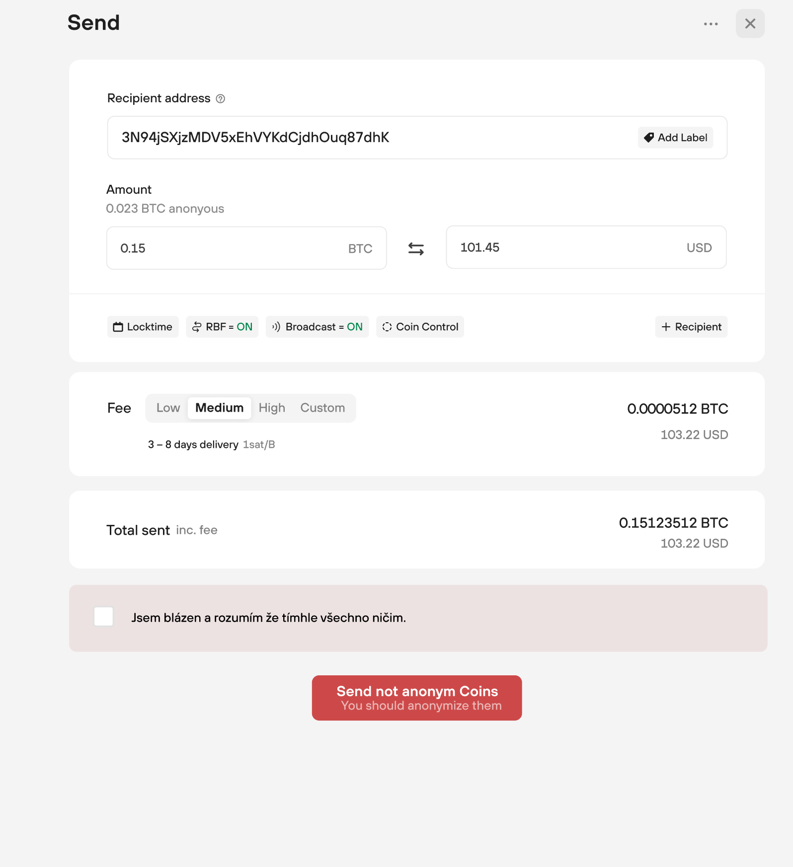 Send From Coinjoin Account · Issue 6205 · Trezortrezor Suite · Github 