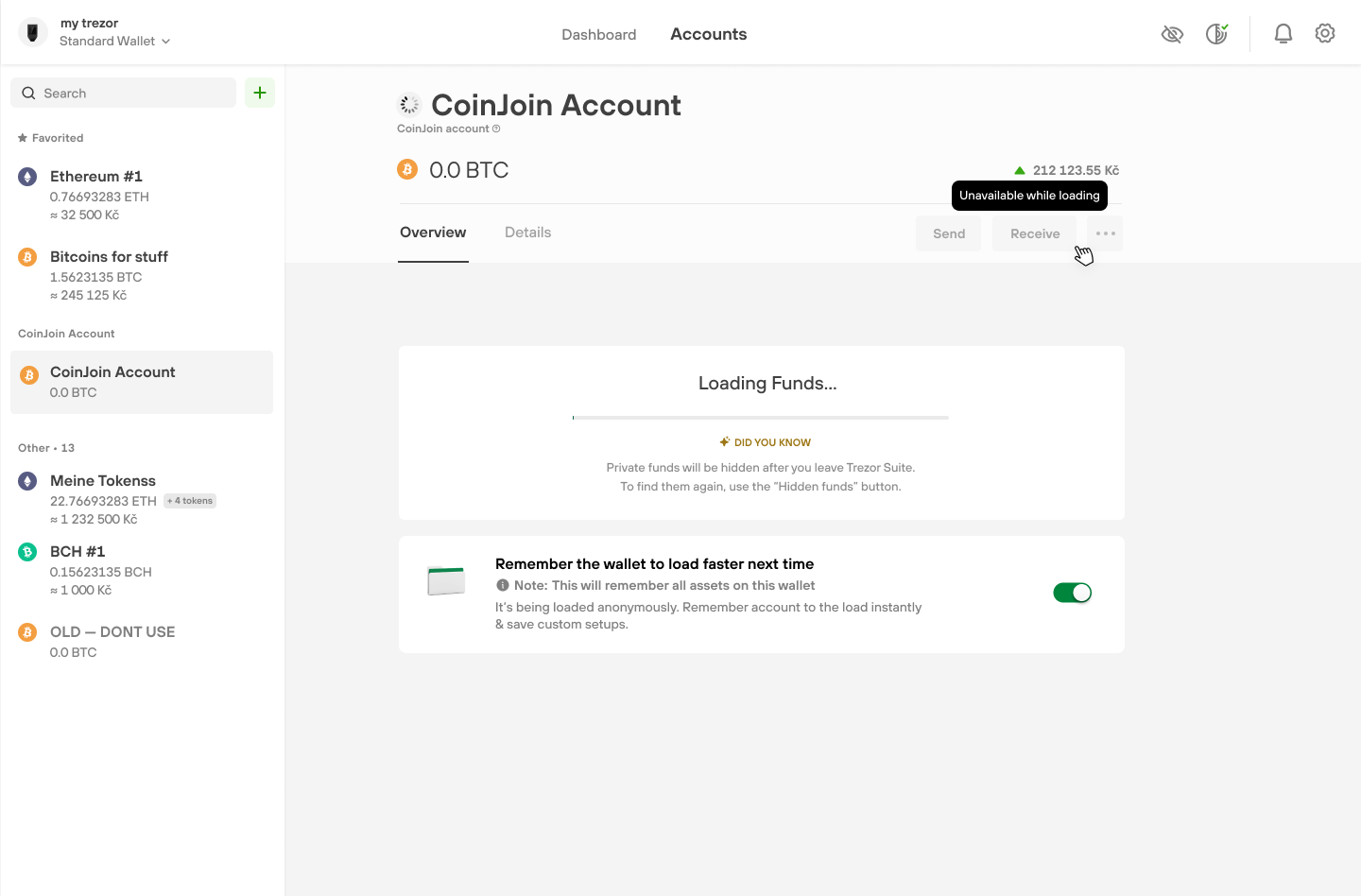 Offer option to remember whole Wallet during CoinJoin discovery · Issue #7098 · trezor/trezor ...