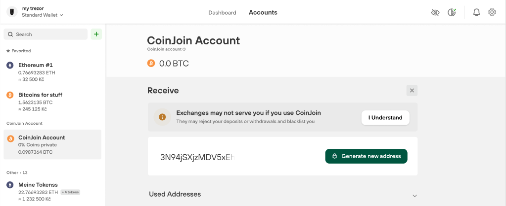 Communicate potential problems at CEX if using CoinJoin · Issue #7168 · trezor/trezor-suite · GitHub