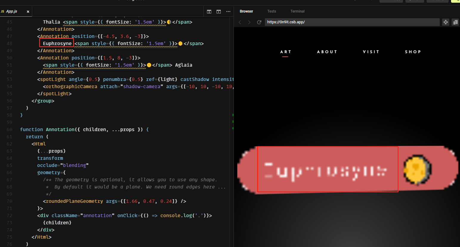 Use Html and the font is blurs when the camera is close · Issue #1700 · pmndrs/drei · GitHub