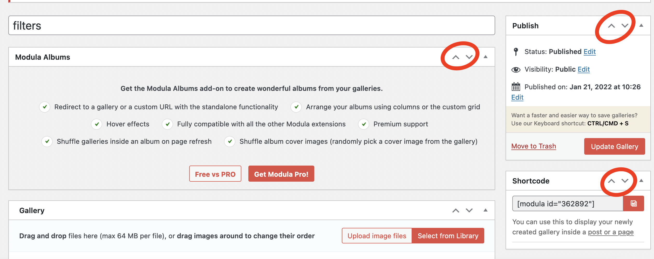 arrows from metaboxes do not work when you edit a gallery · Issue #639 · WPChill/modula-lite ...