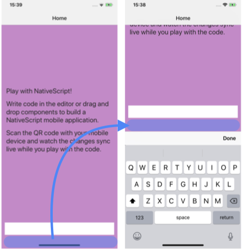 Ios Safe Area Showing Above Keyboard Too · Issue 7221 · Nativescript Nativescript · Github