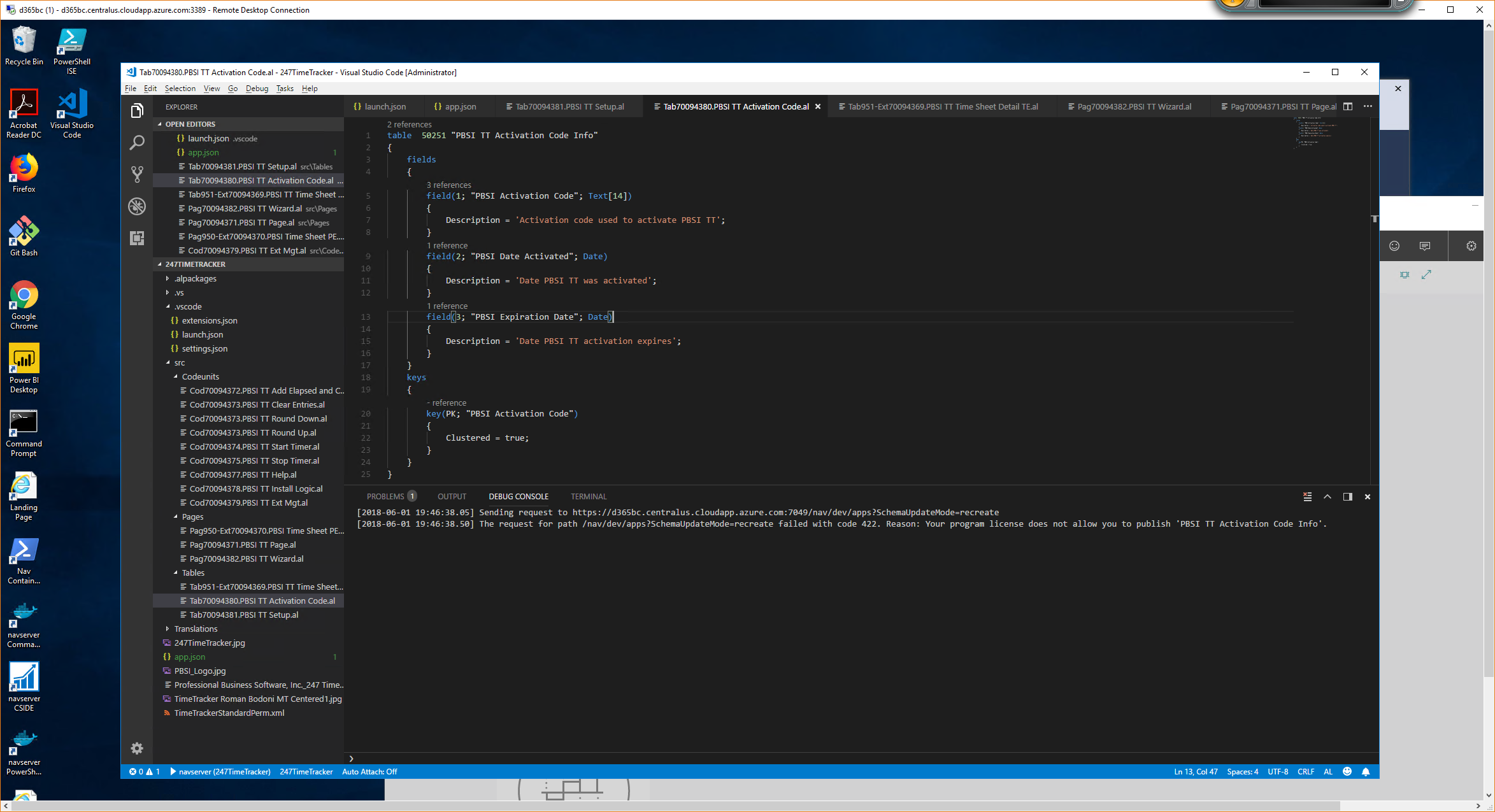 "Licensing issue" combined with not being able to upload an extension ...