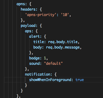 showWhenInForeground · Issue #889 · EddyVerbruggen/nativescript-plugin-firebase · GitHub