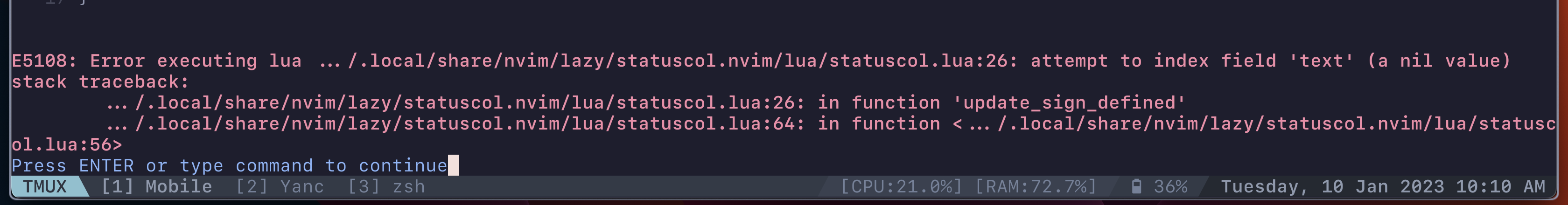 Not Working When Nvim Ufo Is Also Installed · Issue 1 · Luukvbaalstatuscolnvim · Github